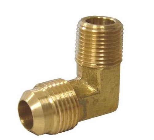 Departments - JMF Company Brass 90° Elbow, 1/2" Flare x 1/2" MIP